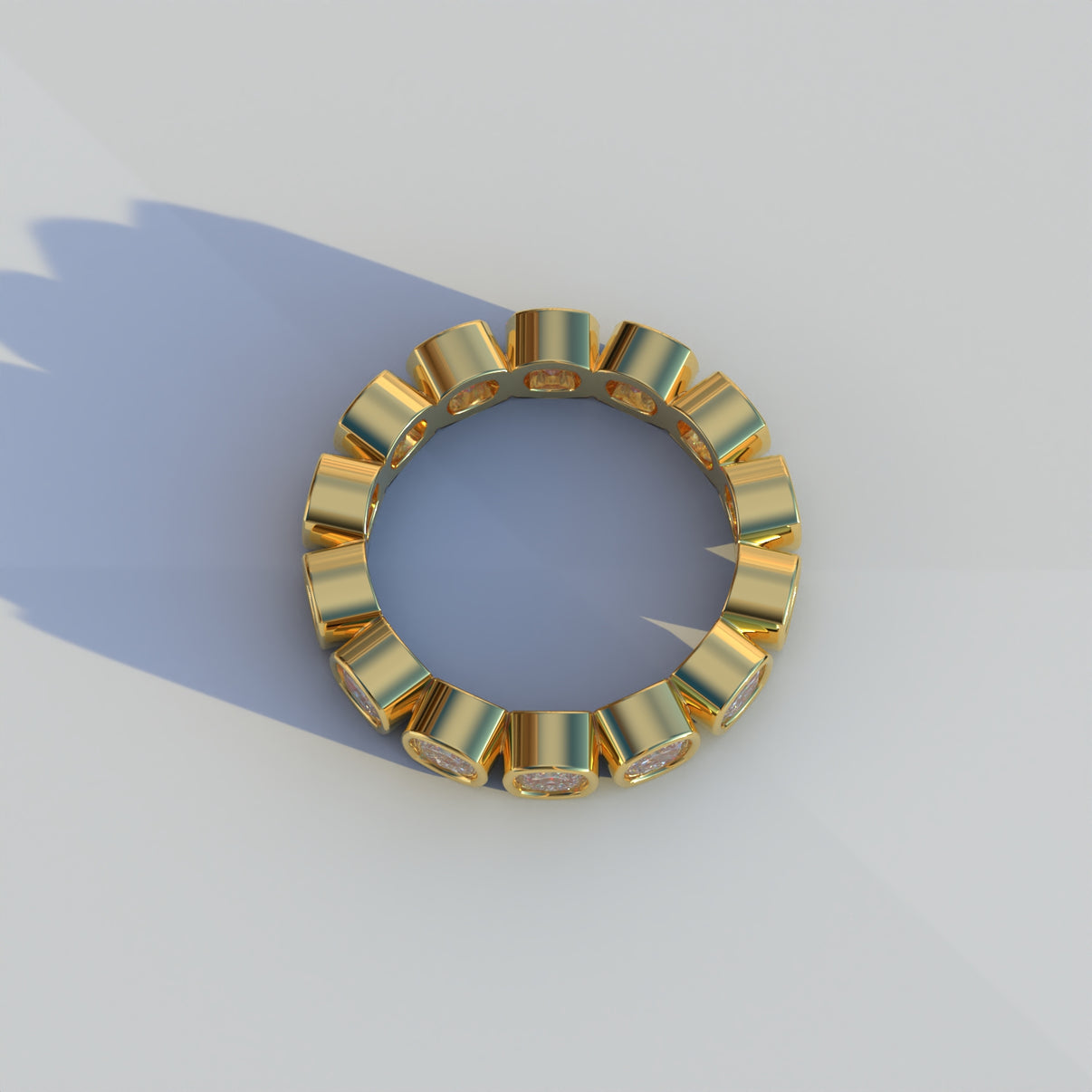 E/VVS 7 Carat Cushion Cut Lab Diamond Full Eternity Band - Anemone – Mohana Jewels - Luxury